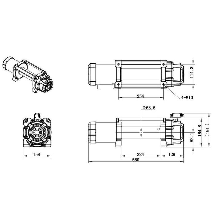 Troliu auto electric 13500lbs/6130kg serie XP/XD Timisoara • OLX.ro