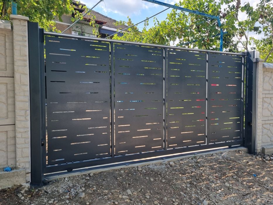 Porti si garduri din tabla debitata cu plasma cnc, Automatizări porți ...