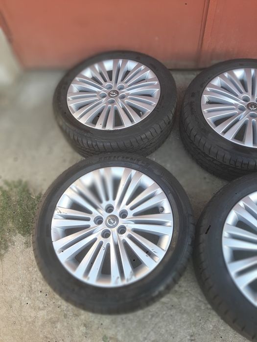 Jante opel astra j 5x105 r17 cu anvelope de vara Motru • OLX.ro