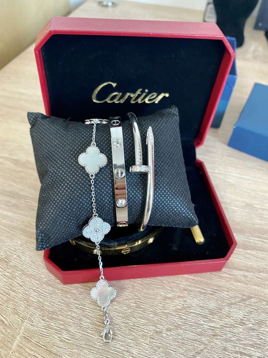 Set Bratari Cartier si Van Cleef Argintiu. Calitate Premium. Bucuresti ...