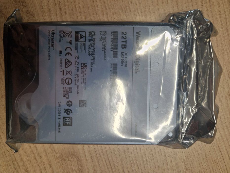 Хард Диск WD Ultrastar DC HC570 22TB 3.5 HDD SATA 512E WUH722222ALE6L4 гр. Русе Център • OLX.bg