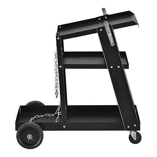 Carucior pentru aparat de sudura cu suport si lant fixare butelie gaz ...