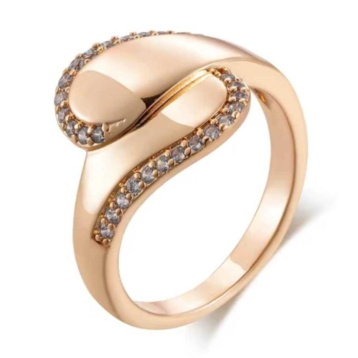 GR11, inel placat aur 14k, model deosebit cu zirconiu alb,nou/marcat Timisoara • OLX.ro