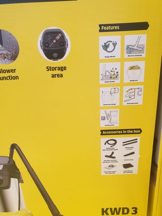Aspirator umed/uscat Karcher WD 3 S V-17/4/20F, 1000W, container inox Iasi • OLX.ro