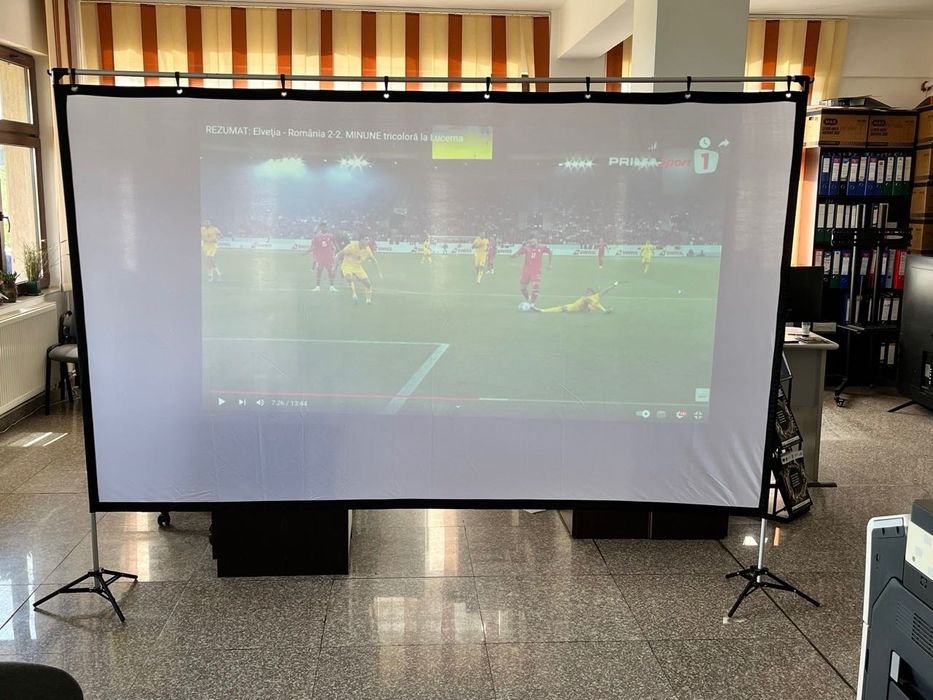 Ecran proiector cadru de aluminiu portabil geanta de transport inclusa ...