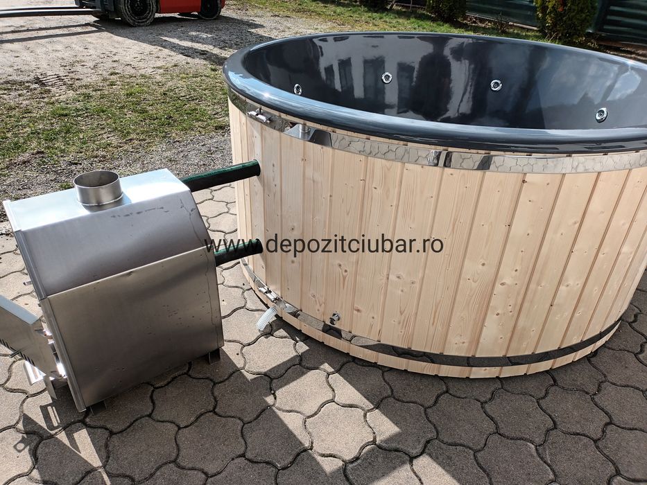 Ciubar din fibra de sticla, Wellness,cu hidromasaj,led,capac IZOLAT ...