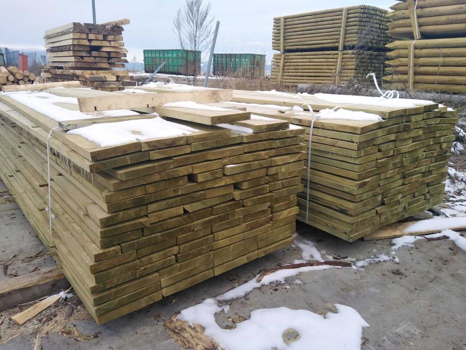 Cherestea si grinzi rasinoase rindeluite si impregnate in autoclava ...