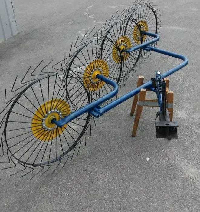 Grebla Greblatoare tip soare cu 4 sori rotativa motocultor / tracto ...