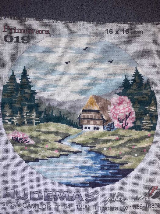 Goblenuri cusute manual cu modelul inclusiv pe spate, neînrămate Targu ...