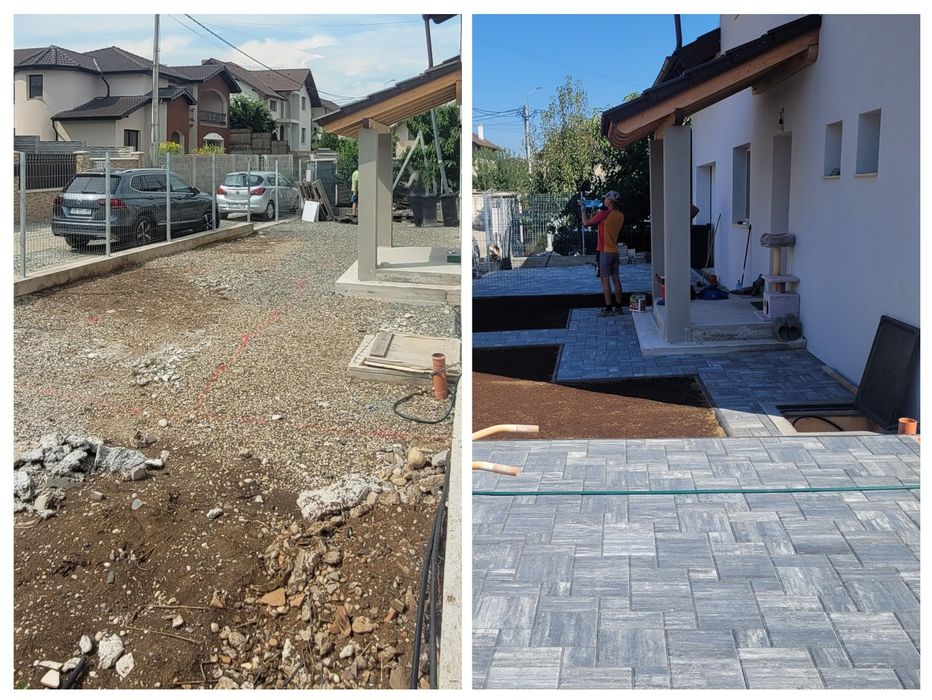Montaj pavaj,dale,rigole,peisagistică ,amenajari exterioare,excavații ...