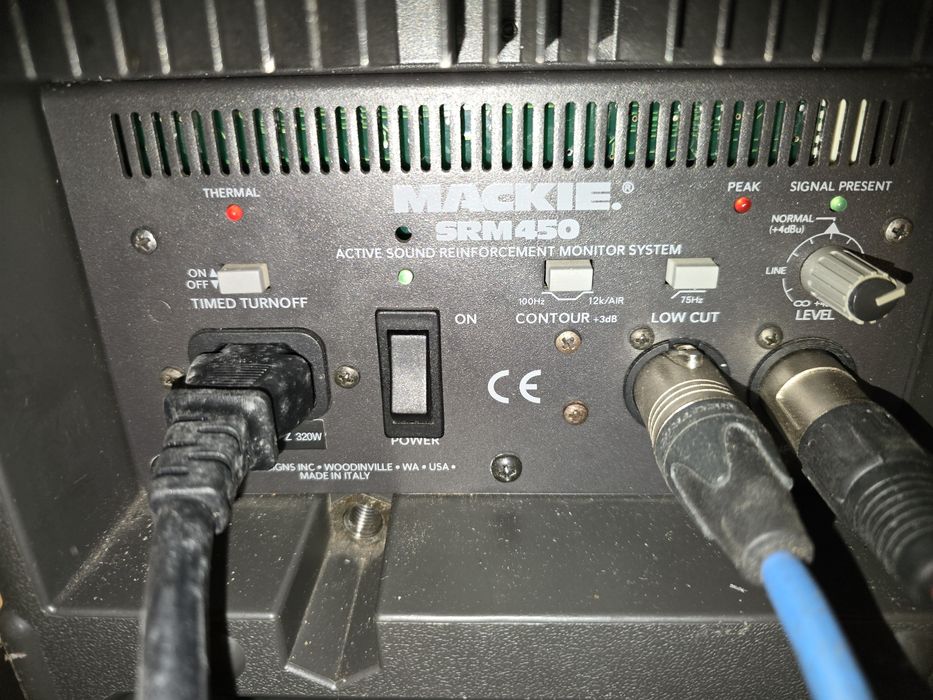 Boxe active Mackie Srm450v1 400w 12toli/mixer activ Soundcraft 600 2x3 ...