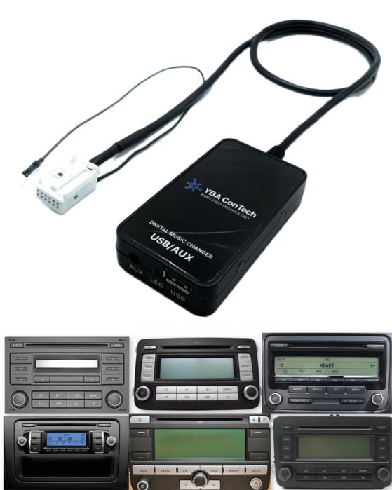 Adaptor USB Aux In Volkswagen RCD 300,500,210, 200, 310 RNS 300 ...