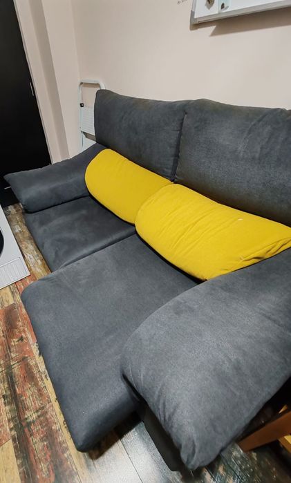 Canapea fixa cu 2 locuri, sezut extensibil, spatar rabatabil si lada ...