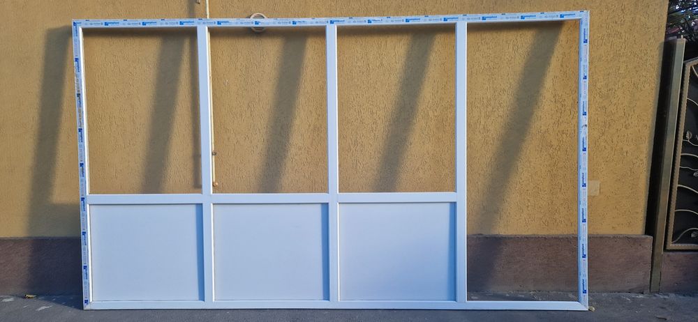 Panou mare PVC termopan Rehau cu usa si geamuri 395x229cm Constanta ...