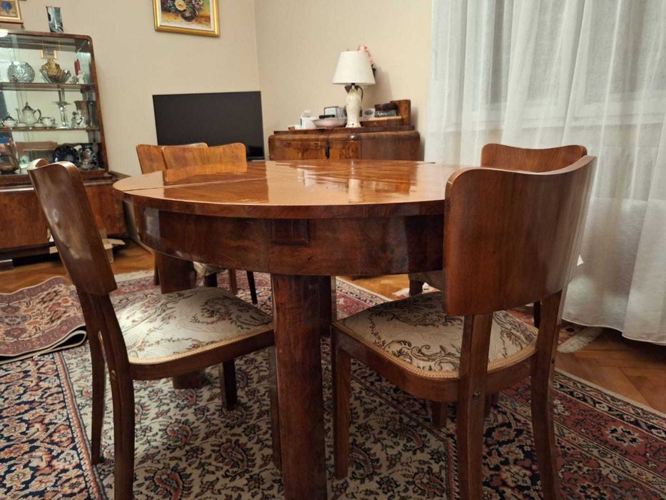 Masă ovala extensibilă de sufragerie cu 4 scaune Cluj-Napoca • OLX.ro