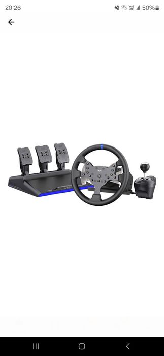 Volan gaming, PXN, Pentru PC / PS3 / PS4 / XBOX ONE / SWITCH, Negru ...