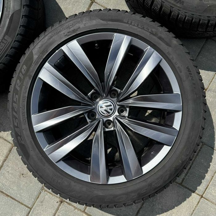 Roti cu jante originale VW Passat B8 Almere si anv iarna 245 45 18 ...