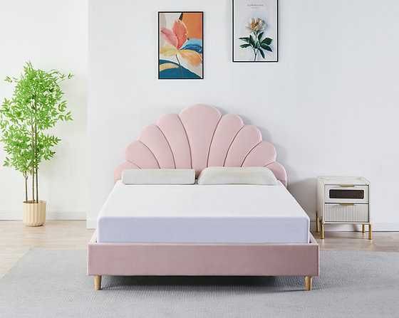 Pat Raio-RO02 Catifea Roz 140x200 + Saltea Inclusă Marghita • OLX.ro