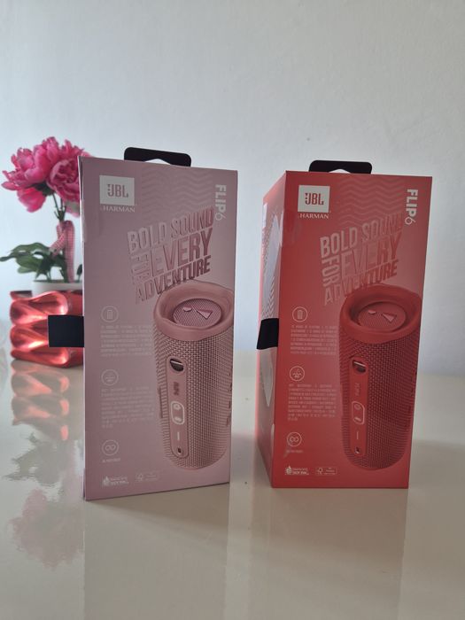 Boxa portabila JBL Flip 6 Roz, 30W, 12h auto, Noi, Sigilat - Original ...