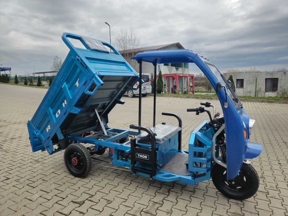 Triciclu electric Thor Magnum Plus basc hidraulica, cabina nou Agramix ...