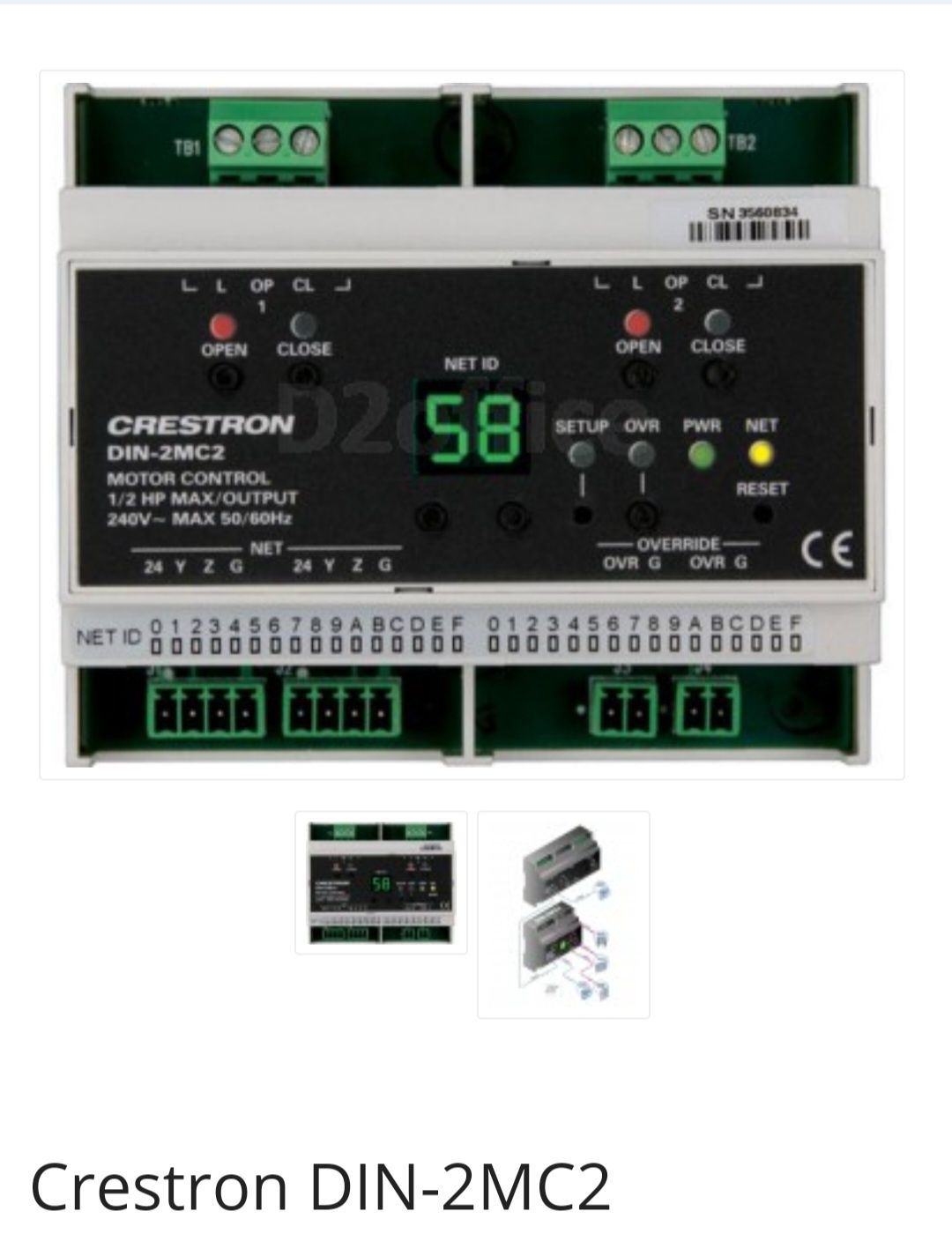 Модуль управления кристрон. Crestron DIN-2MC2.: 200 000 тг. - Прочая ...