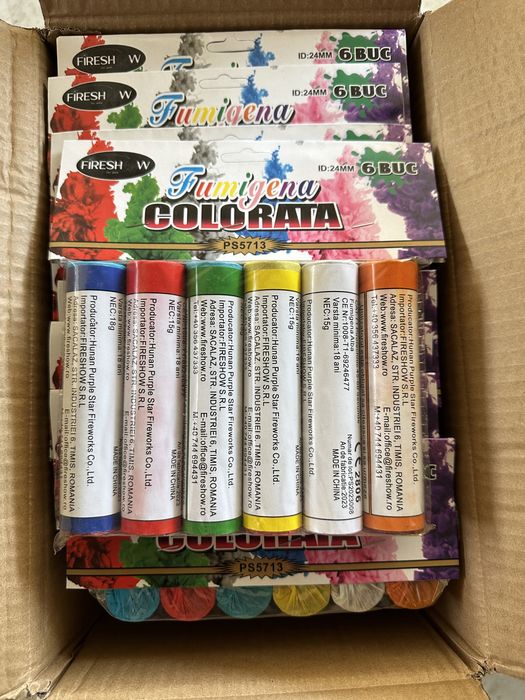 Fumigene colorate cu fitil torțe jerbe fum colorat 60 sec Cluj-Napoca ...