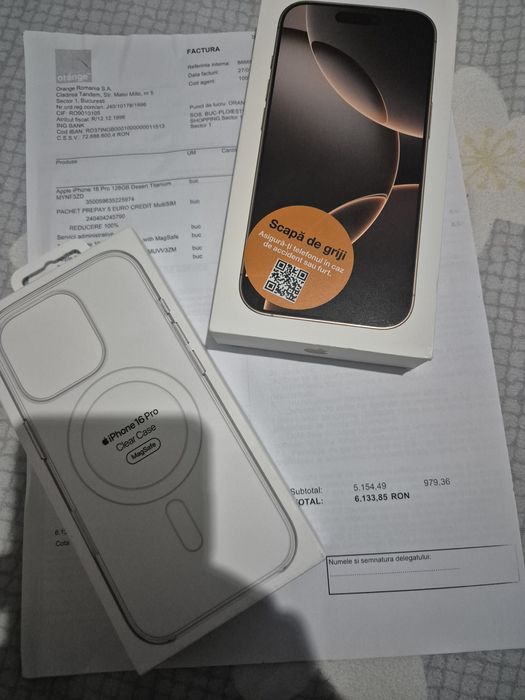 Iphone 16 Pro 128gb - Sigilat - Liber de rețea - Desert - Factura Bucuresti Sectorul 3 • OLX.ro
