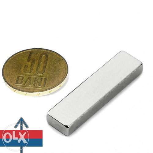 Magnet neodim bloc 40 x 10 x 5 mm Forta cca. 8 kg N52 generatoare ...