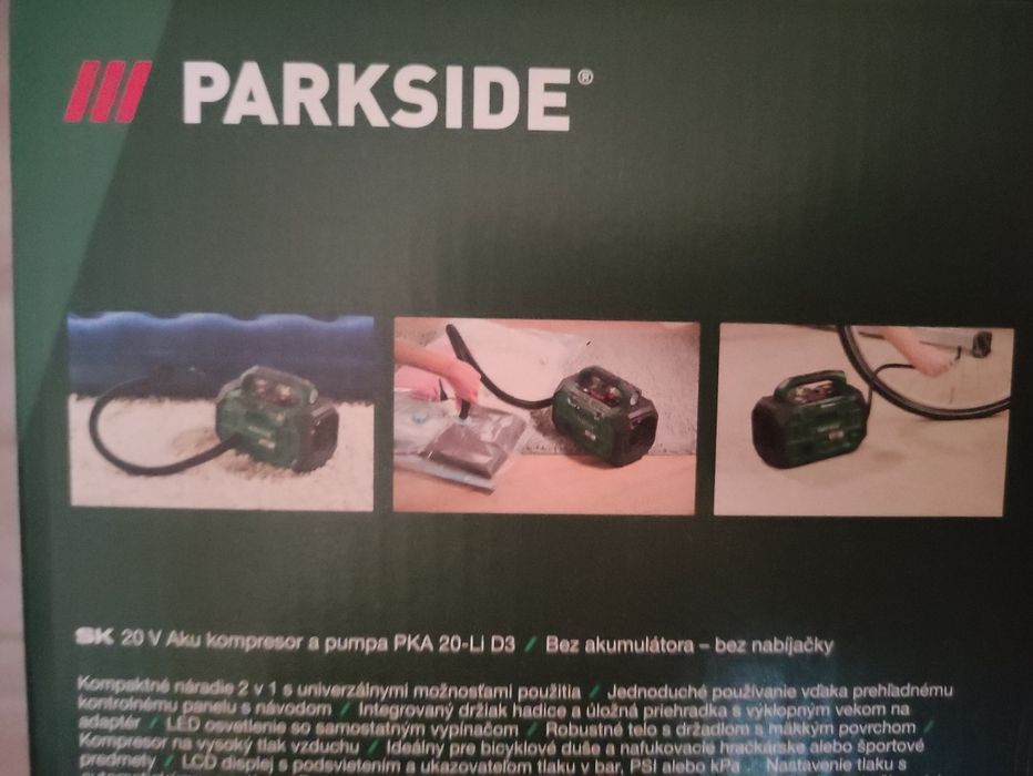 Compresor si pompa de aer Parkside pe acumulator de 20 V Bucuresti ...