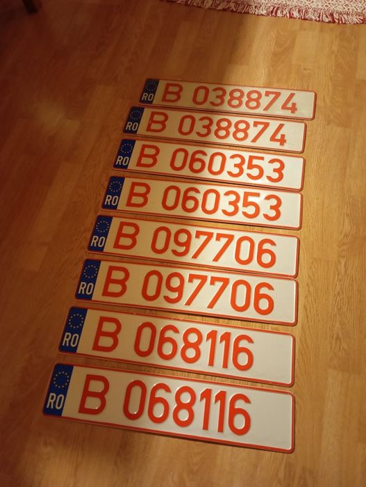 Numere Număr De Înmatriculare RAR DRPCIV Auto Masina Placute Roșii Noi ...
