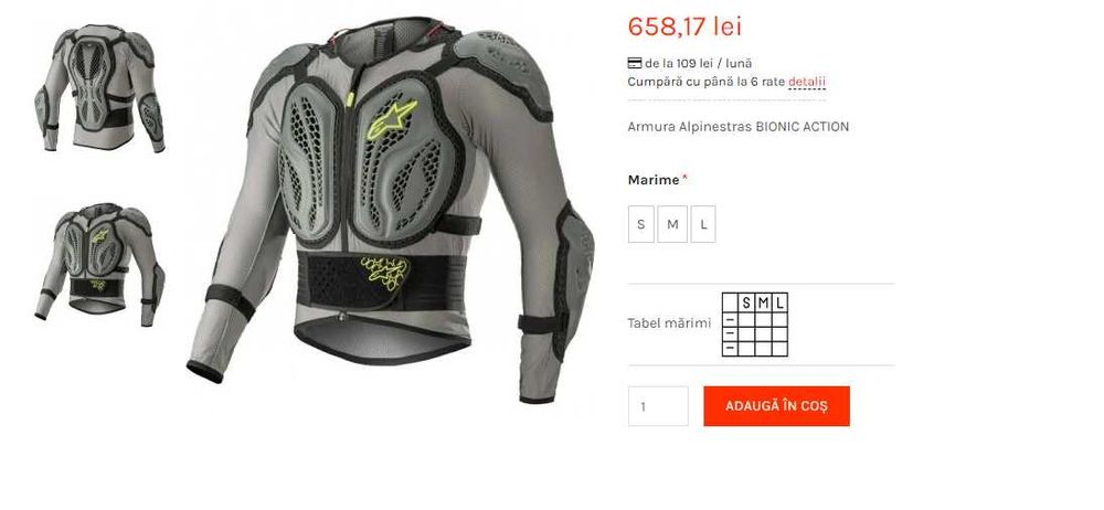 Armura Alpinestars Bionic Action Cluj-Napoca • OLX.ro