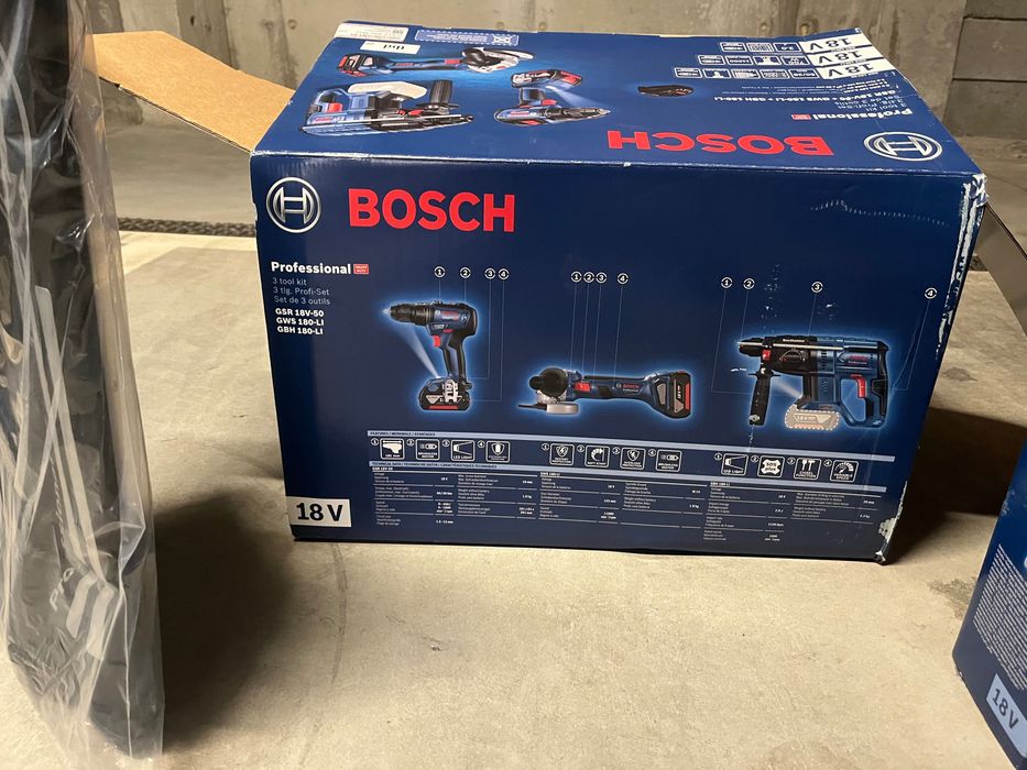 Акумулаторен комплект Bosch GBH 180-LI + GSR 18V-50 + GWS 180-LI гр. Варна Младост 1 • OLX.bg