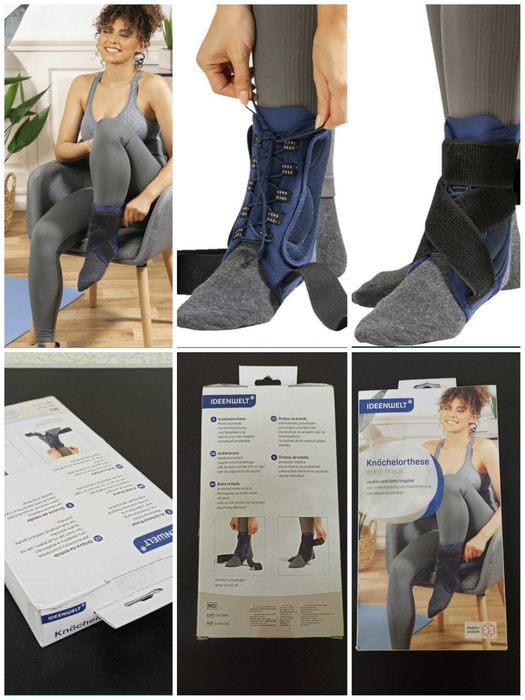 Orteza genunchiera fixa picior glezna genunchi rotula tije metalice xl ...