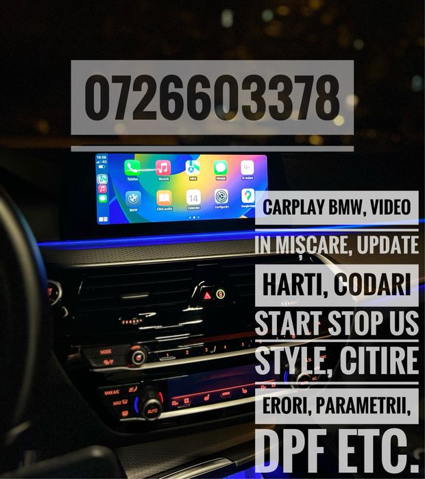 CARPLAY bmw, activare carplay, update harta, codari BMW Ploiesti • OLX.ro