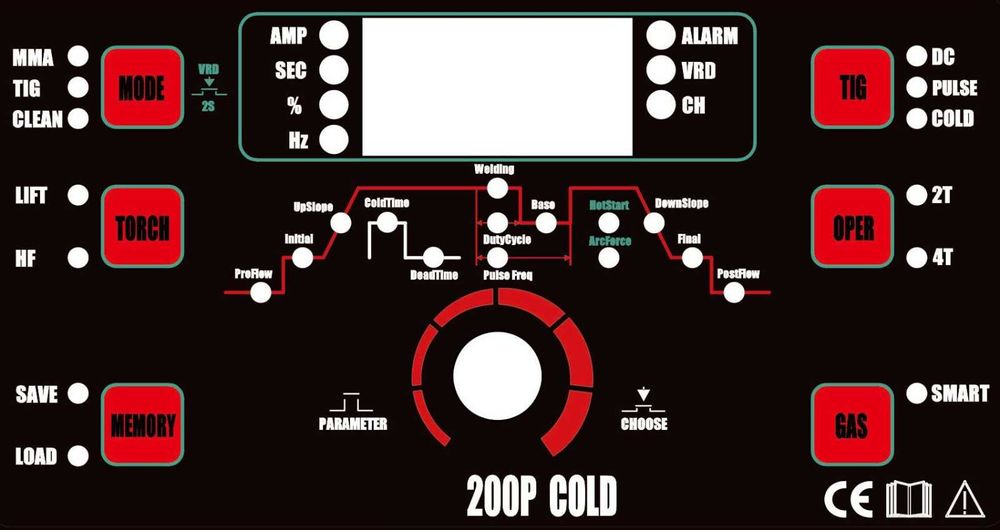 TIG 200P DC COLD Aparat sudura otel inox + tub 8L argon plin + ceas ...