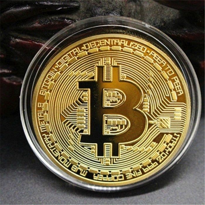 Bitcoin монета - позлатена колекционерска Биткойн гр. София Център • OLX.bg