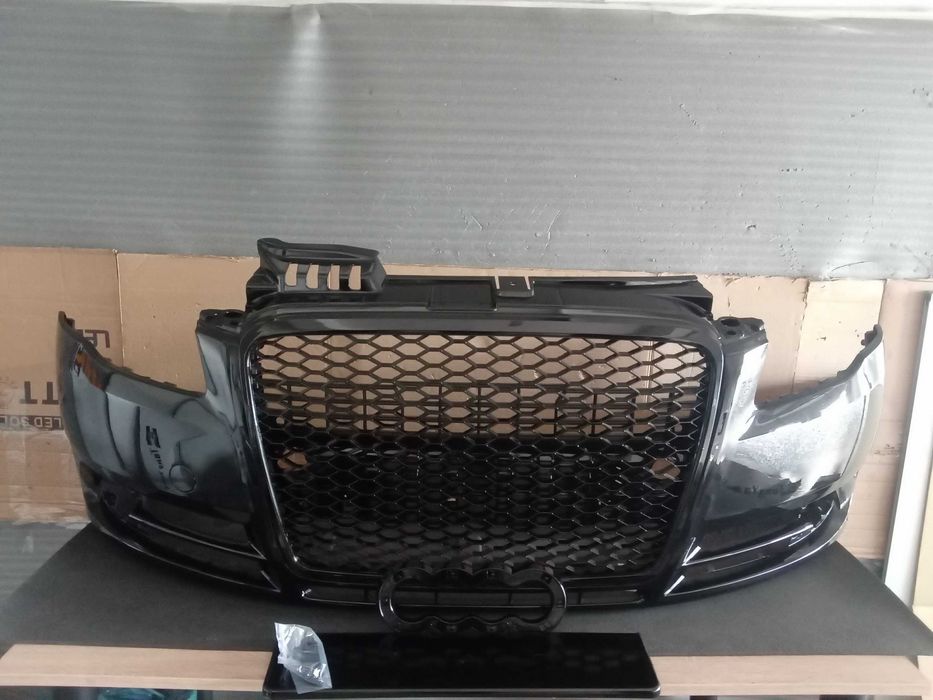 Bara fata Audi A4 B7 Grila radiator RS LOOK Fagure Negru LY9B/LZ9Y ...