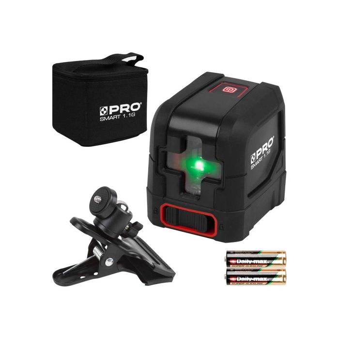 Nivela laser verde pentru interior/exterior in cruce PRO SMART max 25m ...