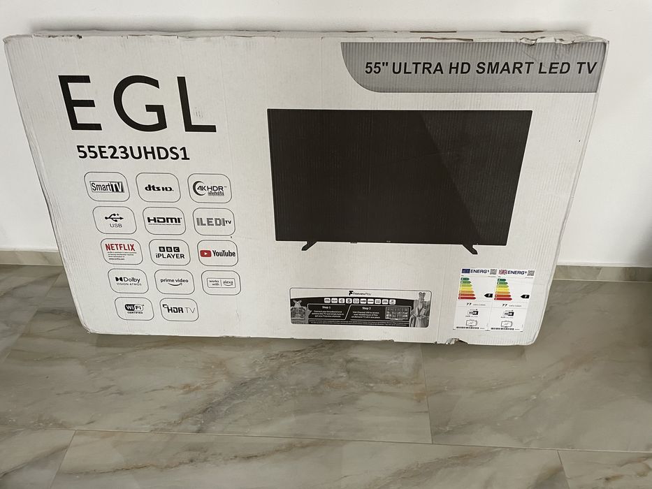Televizor Smart EGL 55 inch Ultra HD Led Nou Sigilat Oradea • OLX.ro