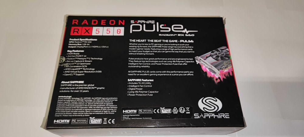 Placa video Sapphire Radeon RX 550 PULSE 4GB GDDR5 128-bit Bucuresti ...
