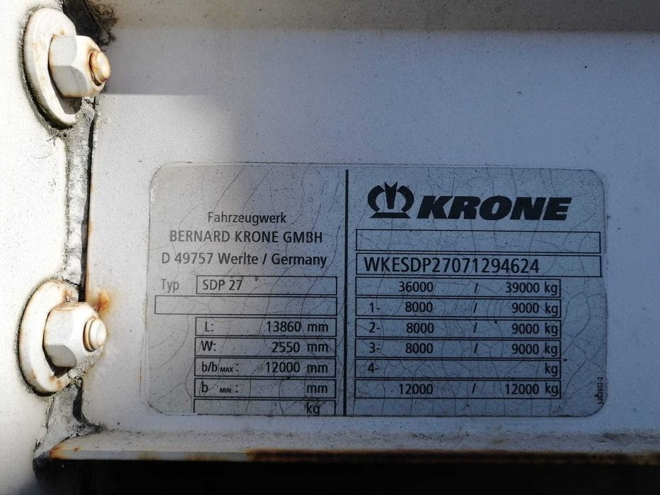 Dezmembrez semiremorca Krone SDP27 - an fabricatie 2007 Brasov • OLX.ro