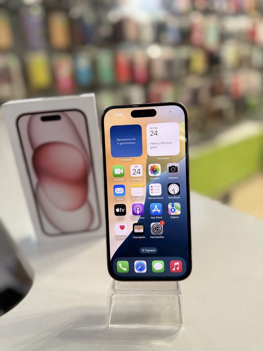 *Перфектен* iPhone 15 Pink 128 GB с гаранция гр. София Център • OLX.bg