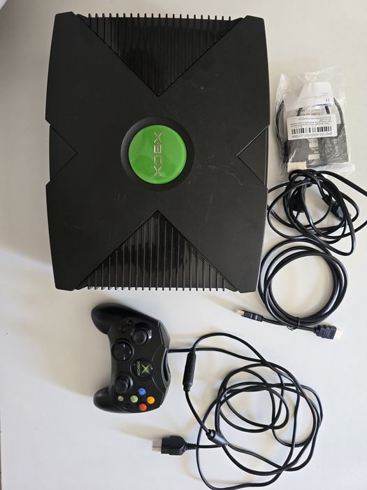 Xbox Classic OG modata cu peste 8000 jocuri video HDMI si controler ...