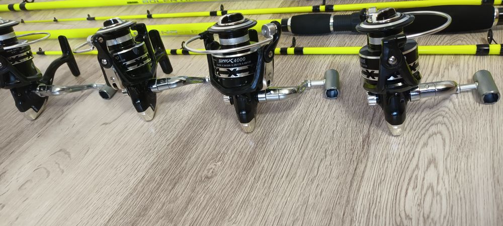 SET 4 Lansete Feeder 2.4m ROBINHAN Bolentino + 4 Mulinete X4000 Giurgiu ...