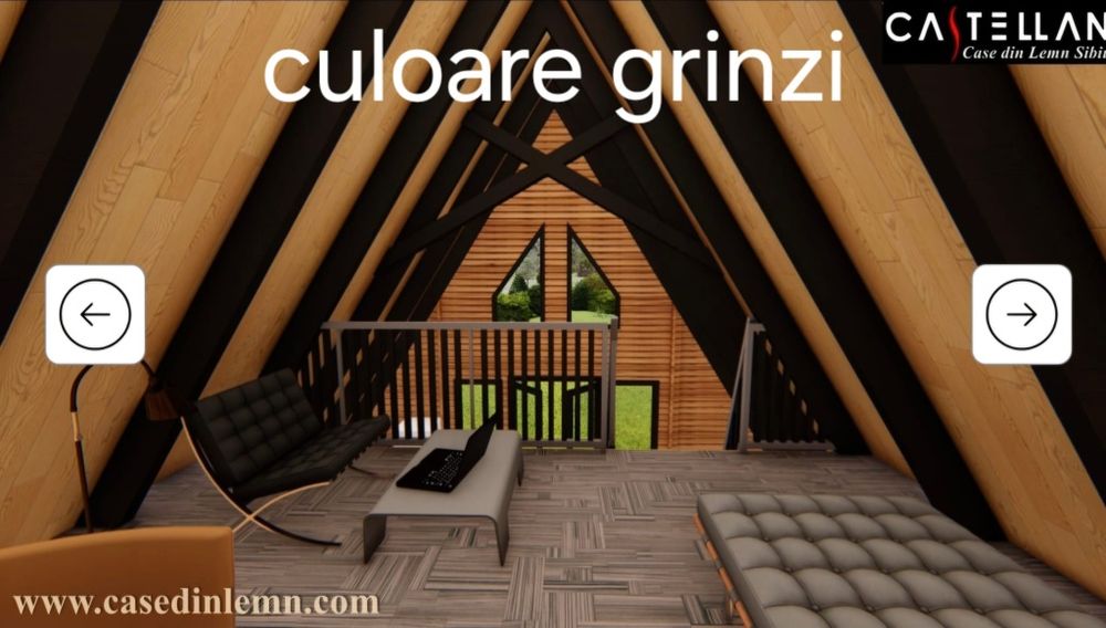 Cabane stil A Frame si case din structura de lemn, dimensiuni in funct ...