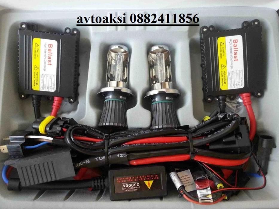 Bi Xenon ксенон система H4 35w 6000к къси и дълги на едно гр