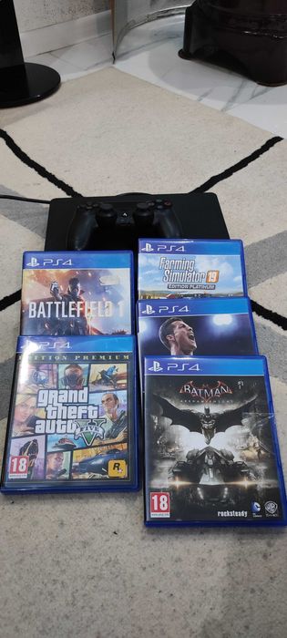 PS 4 (500GB) чисто нов! + 5 Игри гр. Върбица • OLX.bg