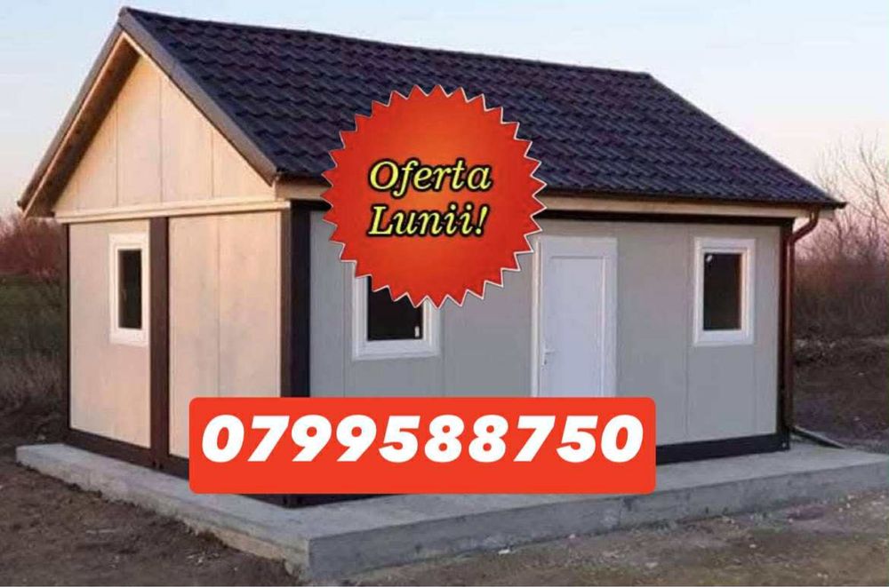Casa modulara din panouri sandwich Pe structura metalica Bacau • OLX.ro