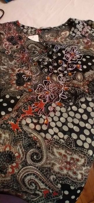 Rochie NOUA voal broderie margele mar XL Brasov • OLX.ro