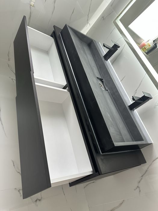 Mobila baie cu lavoar in Cluj Napoca (negru antracit stil industrial ...